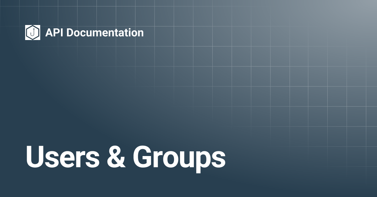 Users And Groups Api Documentation 3866